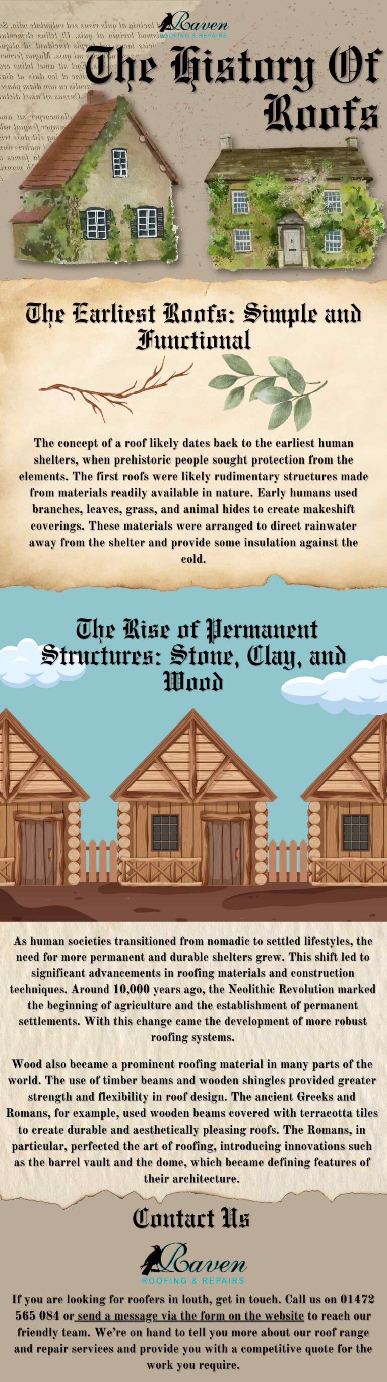 The History of roofs [ Infographic ] - Raven Roofing